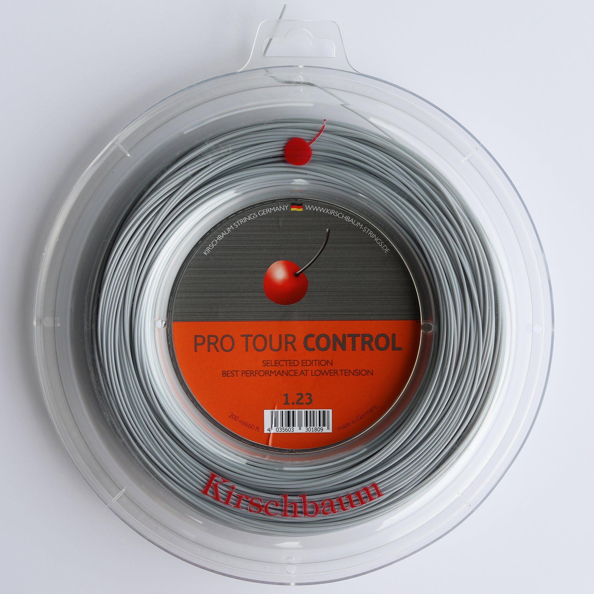 Kirschbaum Pro Tour Control Tennis Racquet String, Reel 660ft/200m (co ...
